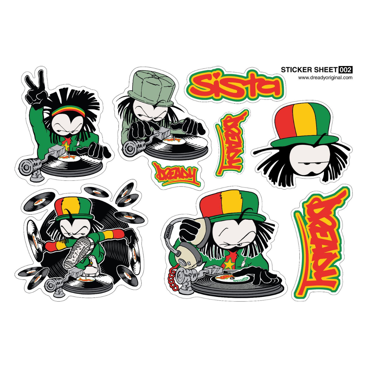 DREADY Original Classic Sticker Sheet 002 – Dready Original